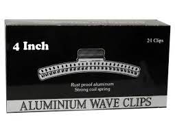 4" Aluminum wave Clips Silver